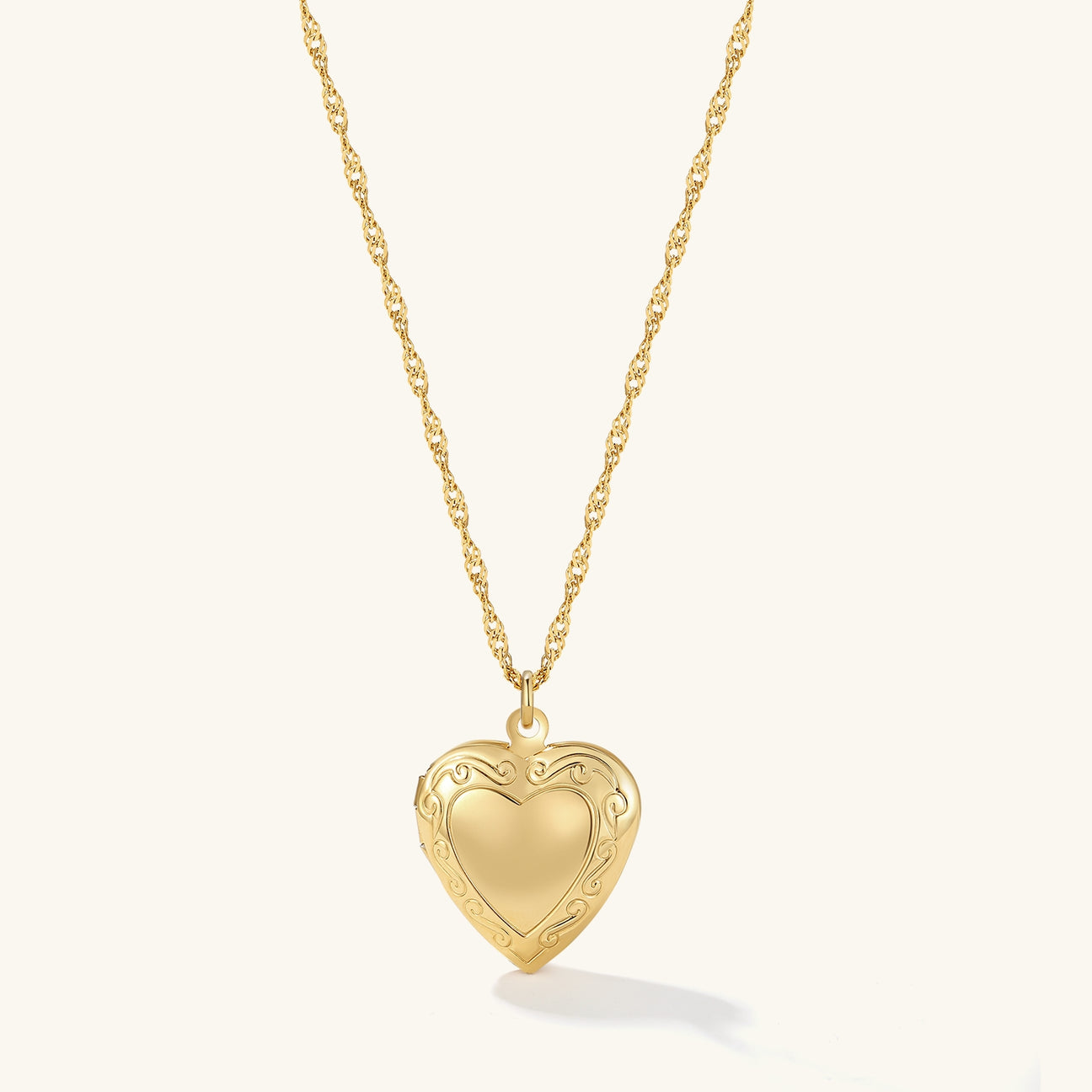 Mini Heart Locket Necklace | 18k Gold Plated