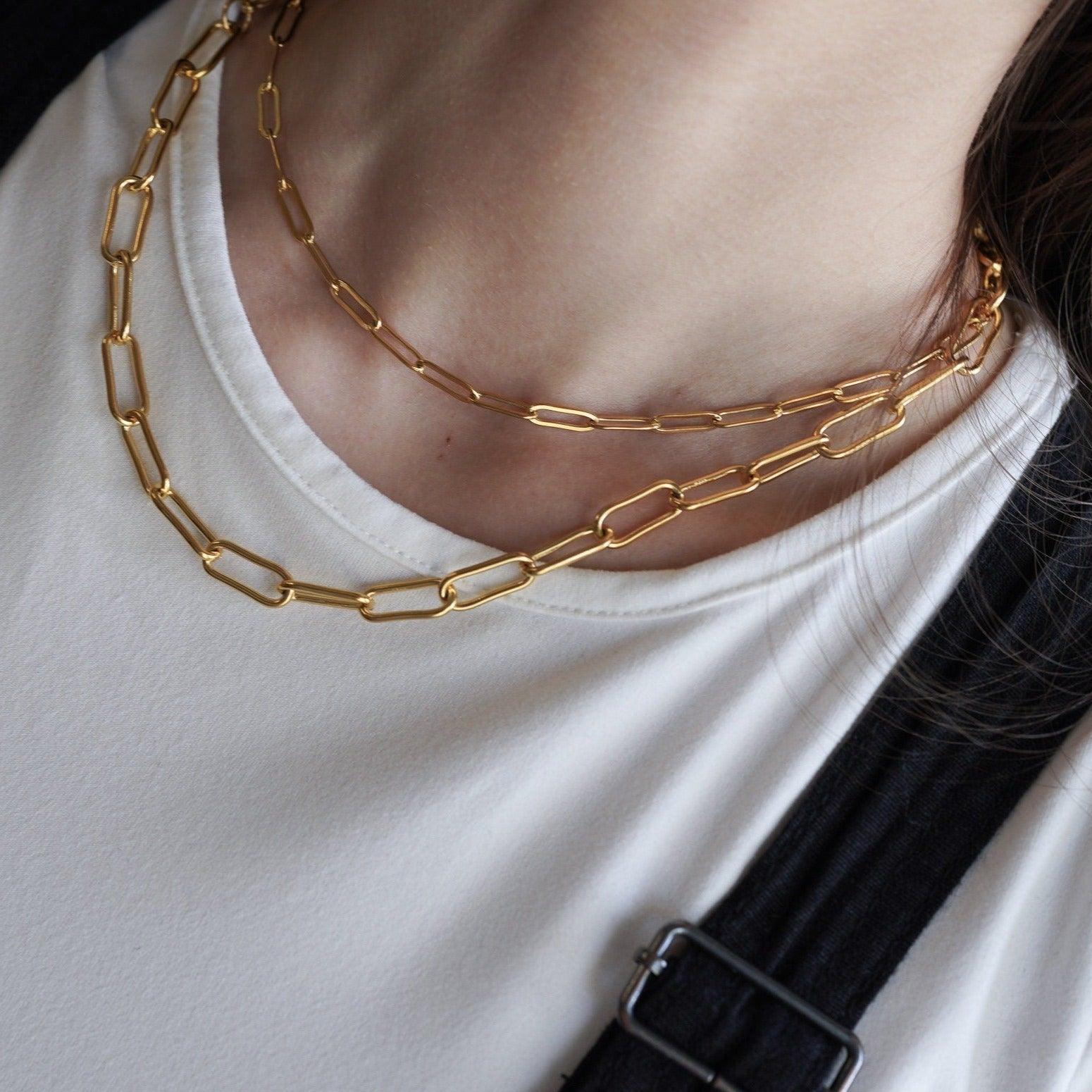 Mini Paperclip Chain Necklace